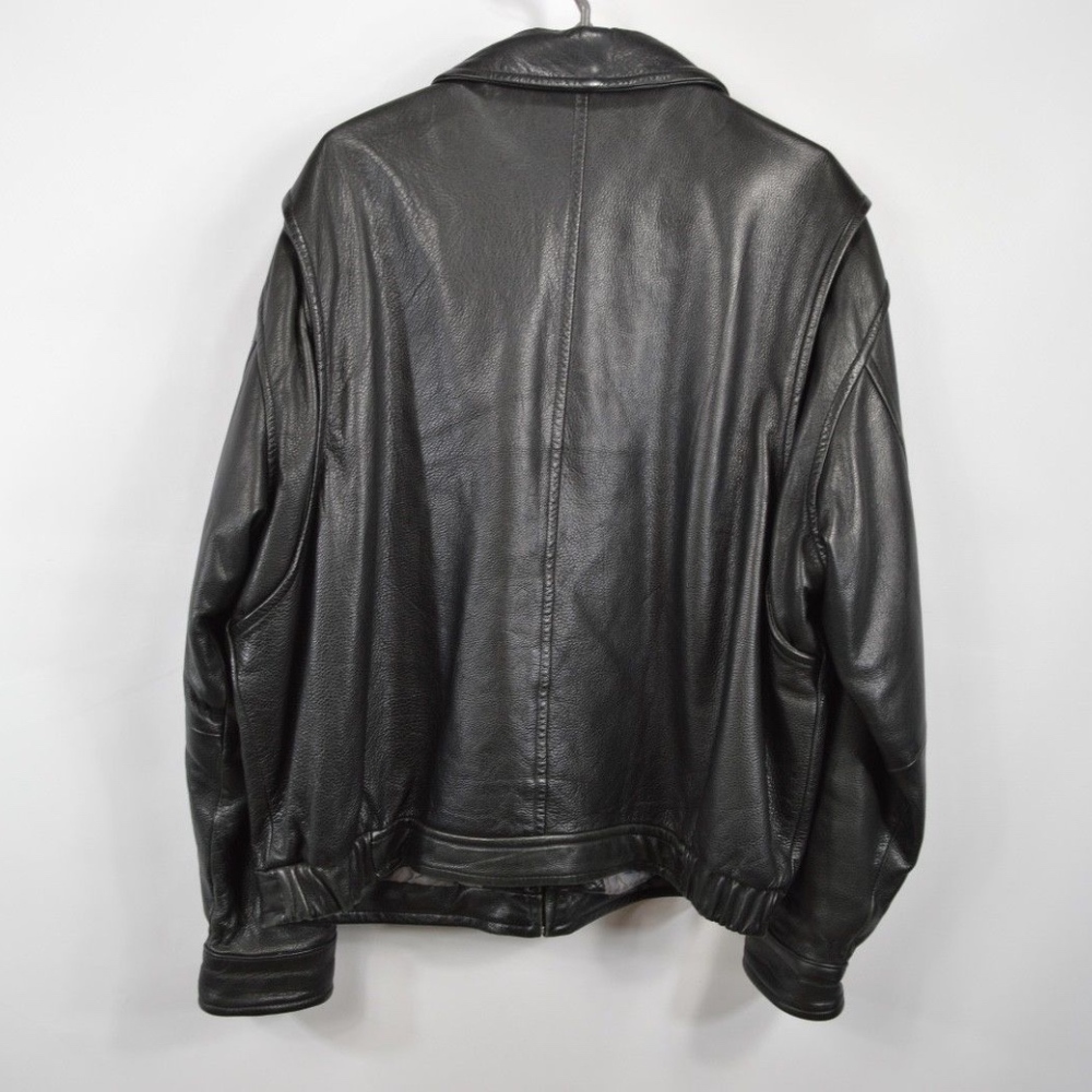 Vintage Le Collezioni Leather Motorcycle Jacket L - Gem
